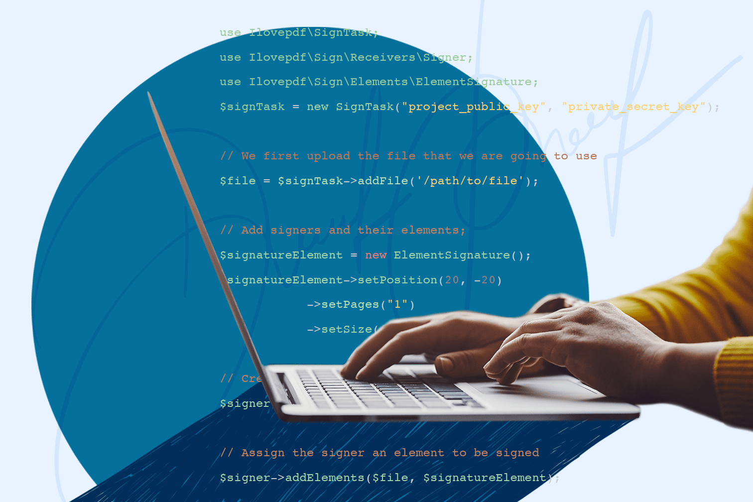 Automate workflows with the iLovePDF e-Signature API - NEW